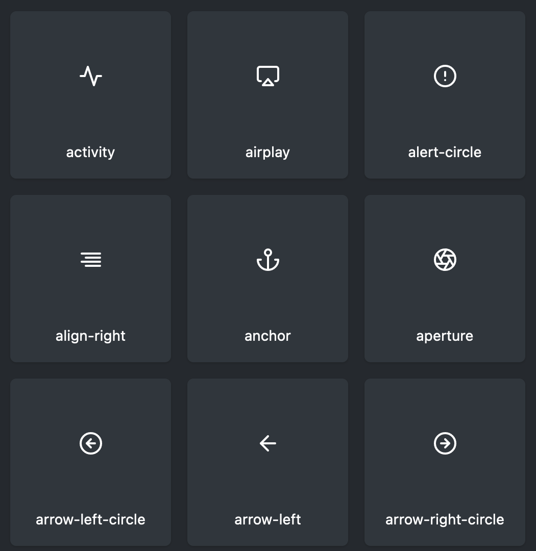 feather icons - llimllib notes