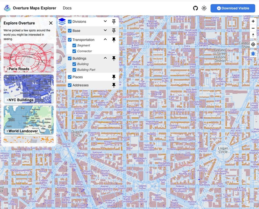 Download OSM data from overture maps - llimllib notes